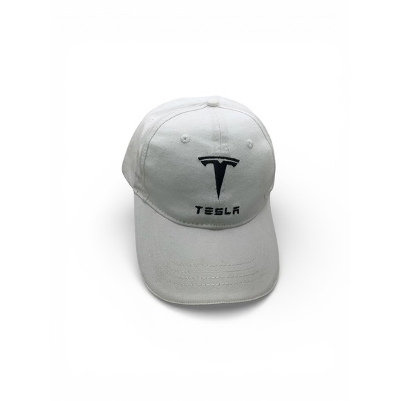 Tesla | Accessories | White Tesla Baseball Cap Adjustable Logo ...